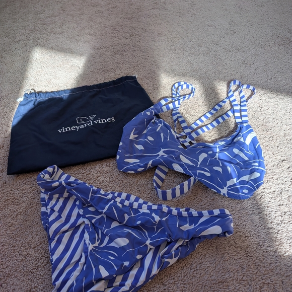 Vineyard Vines | Swim | Vineyard Vines Blue And White Bikini Set | Poshmark